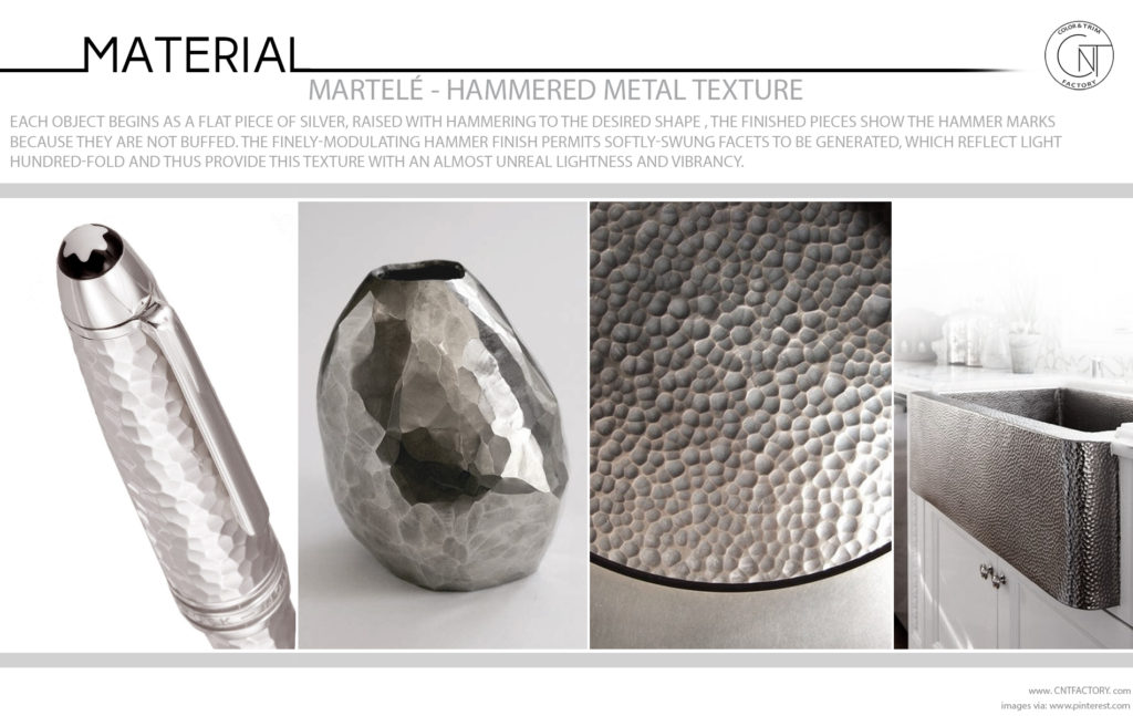 Martele Hammered Metal Texture Automotive Color and Trim Trends