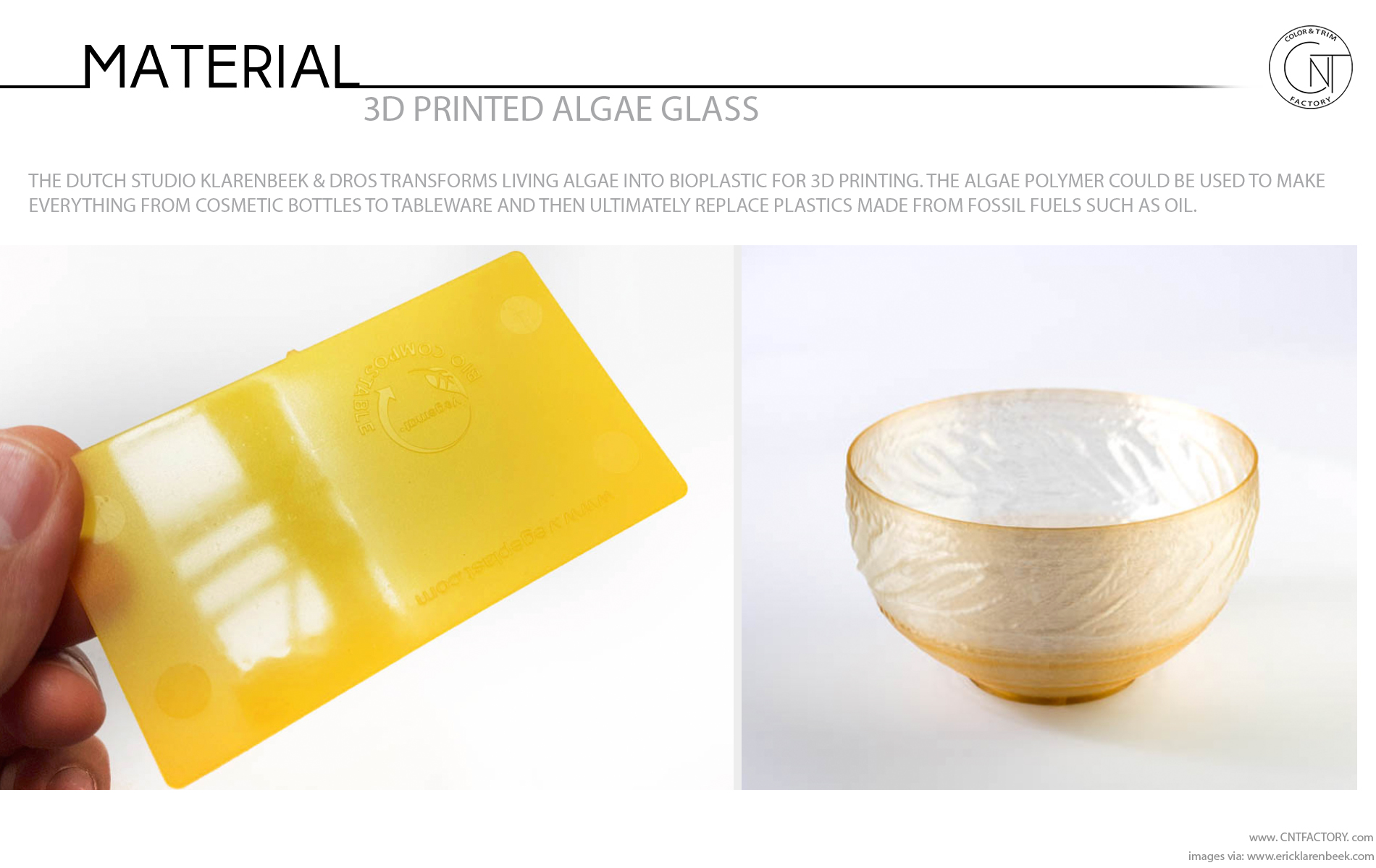 3D Printed Algae Glass Automotive Color Trim Trends